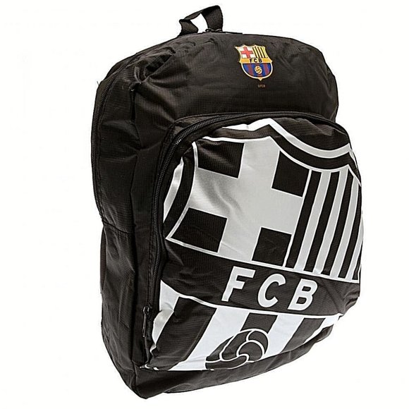 FC Barcelona | Bags | Fc Barcelona Black And Silver Backpack | Poshmark